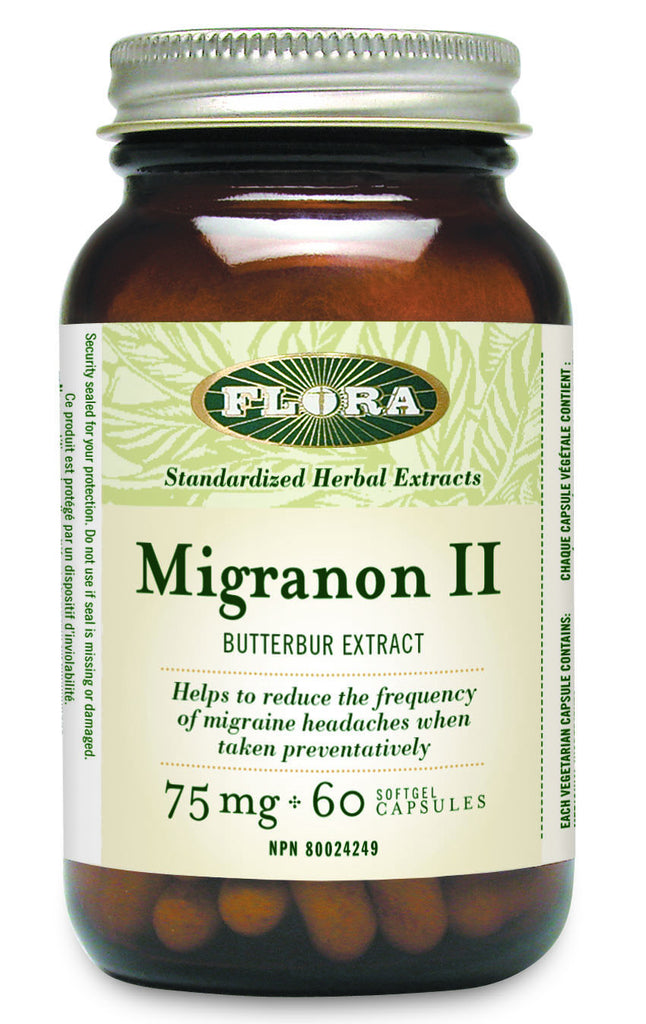 Migranon ll Butterbur Extract 75mg - 60gels - Flora – Health & Body ...
