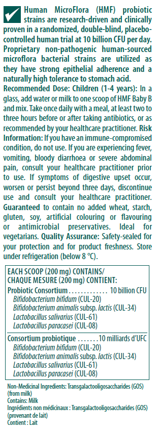 HMF Baby B Probiotic Formula - 6g - Genestra – Health & Body Nutrition